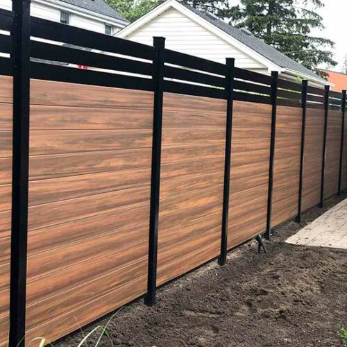 Horizontal Chai Grey Vinyl Fence – Fence Direct